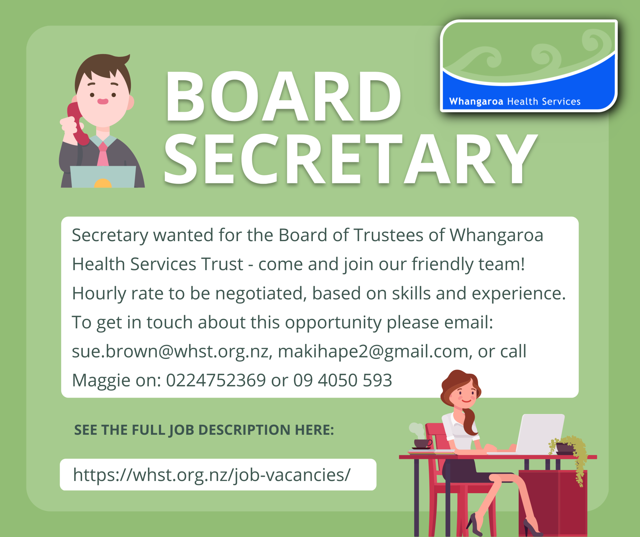 Looking for a Secretary of the Board – Whangaroa Health