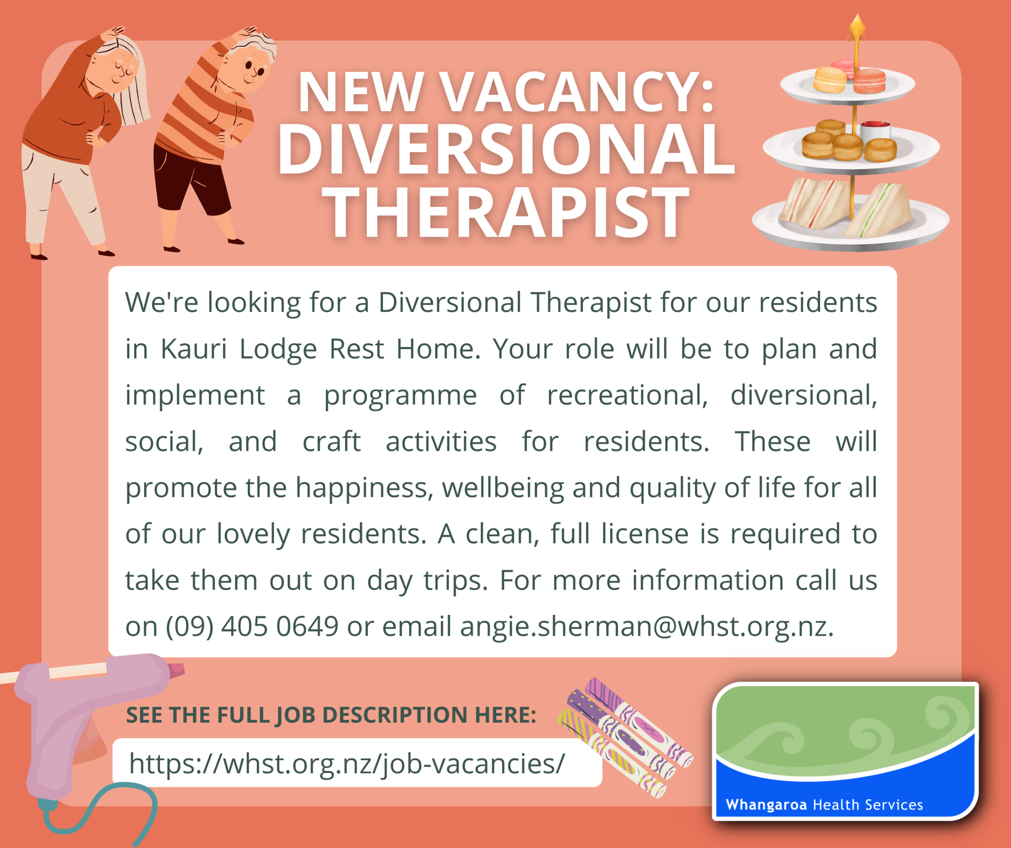 Diversional Therapist Vacancy – Whangaroa Health